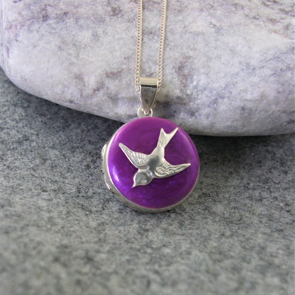 Enamel Locket - Etsy