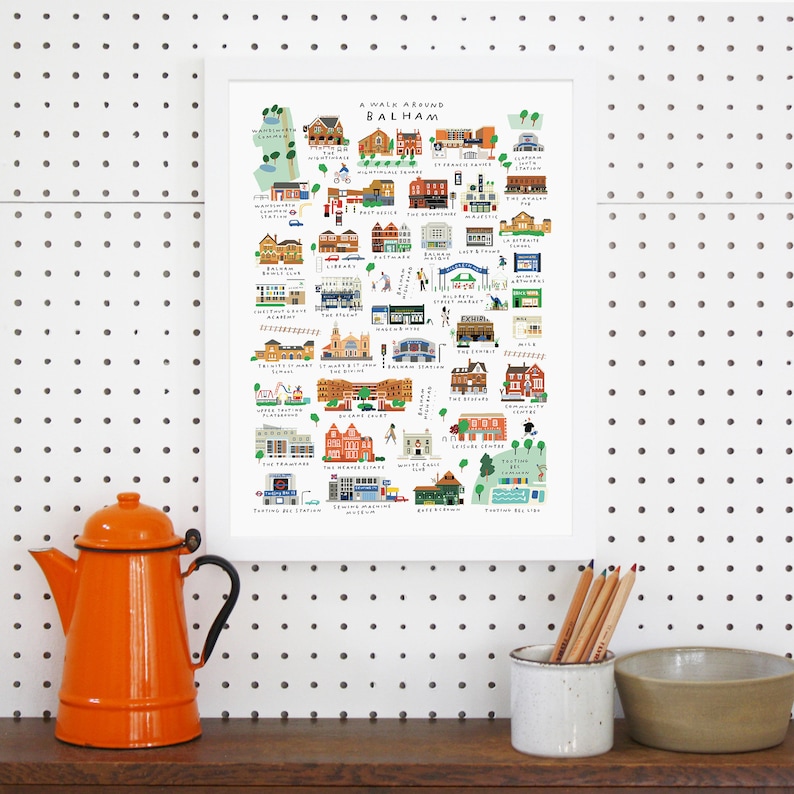 A Walk Around Balham - Giclée Art Print - Etsy UK