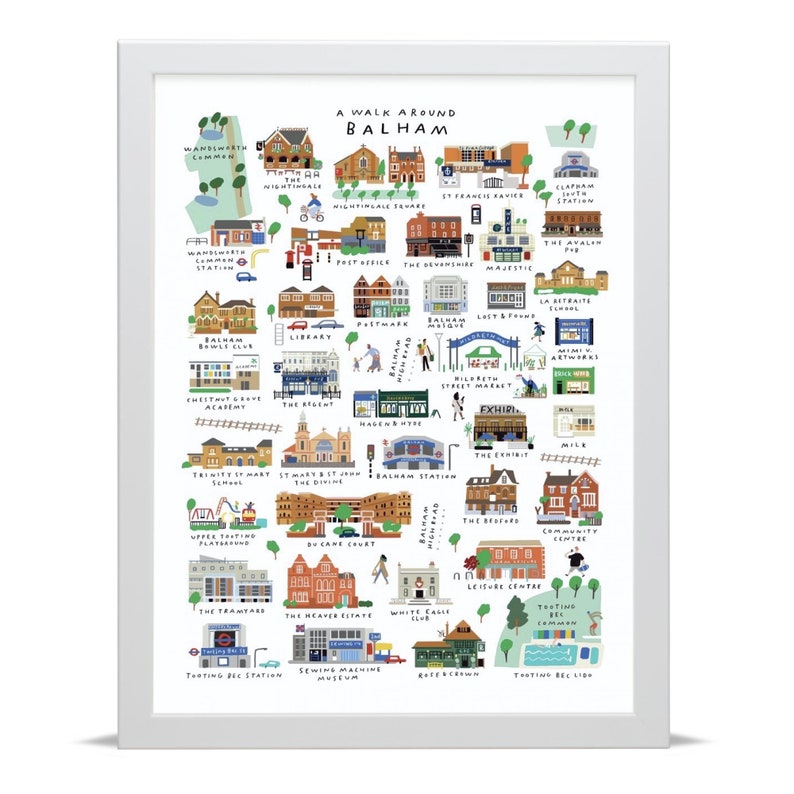 A Walk Around Balham - Giclée Art Print - Etsy UK