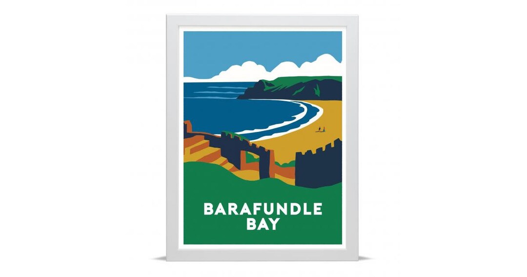 Barafundle Bay Travel Poster Art Print - Etsy
