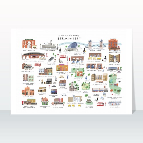 A Walk Around Brixton Giclée Map Art Print - Etsy UK