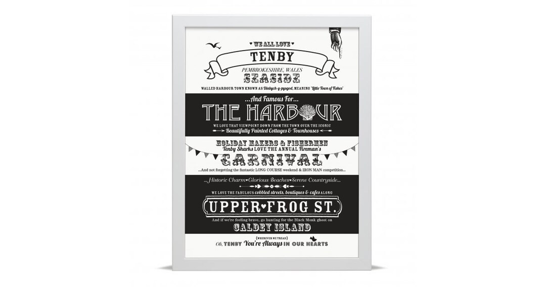 Tenby Location Facts - Art Print - Etsy