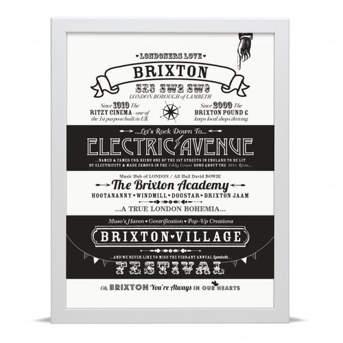 A Walk Around Brixton Giclée Map Art Print - Etsy UK