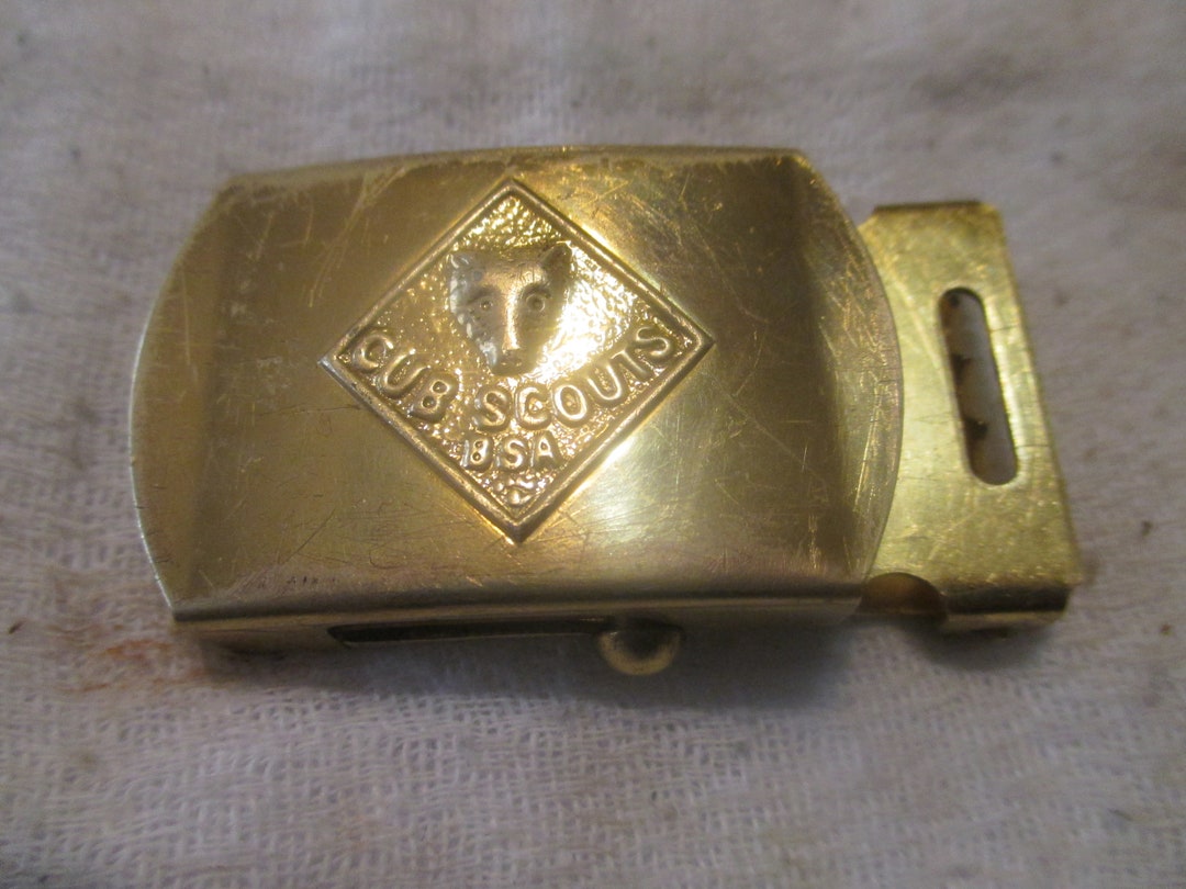 Vintage Cub Scouts Solid Brass Buckle - Etsy