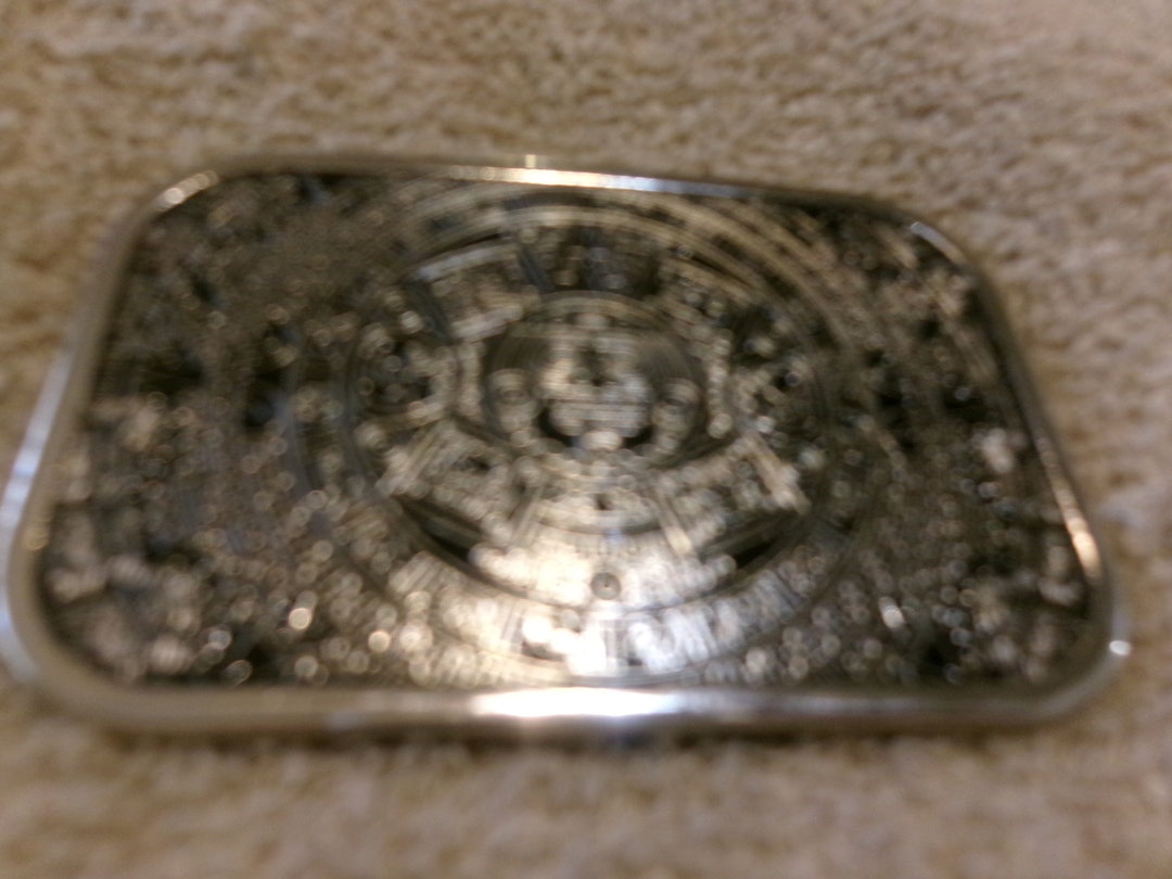 Vintage Aztec - Mayan Native Indian Calendario Pewster Buckle - Etsy