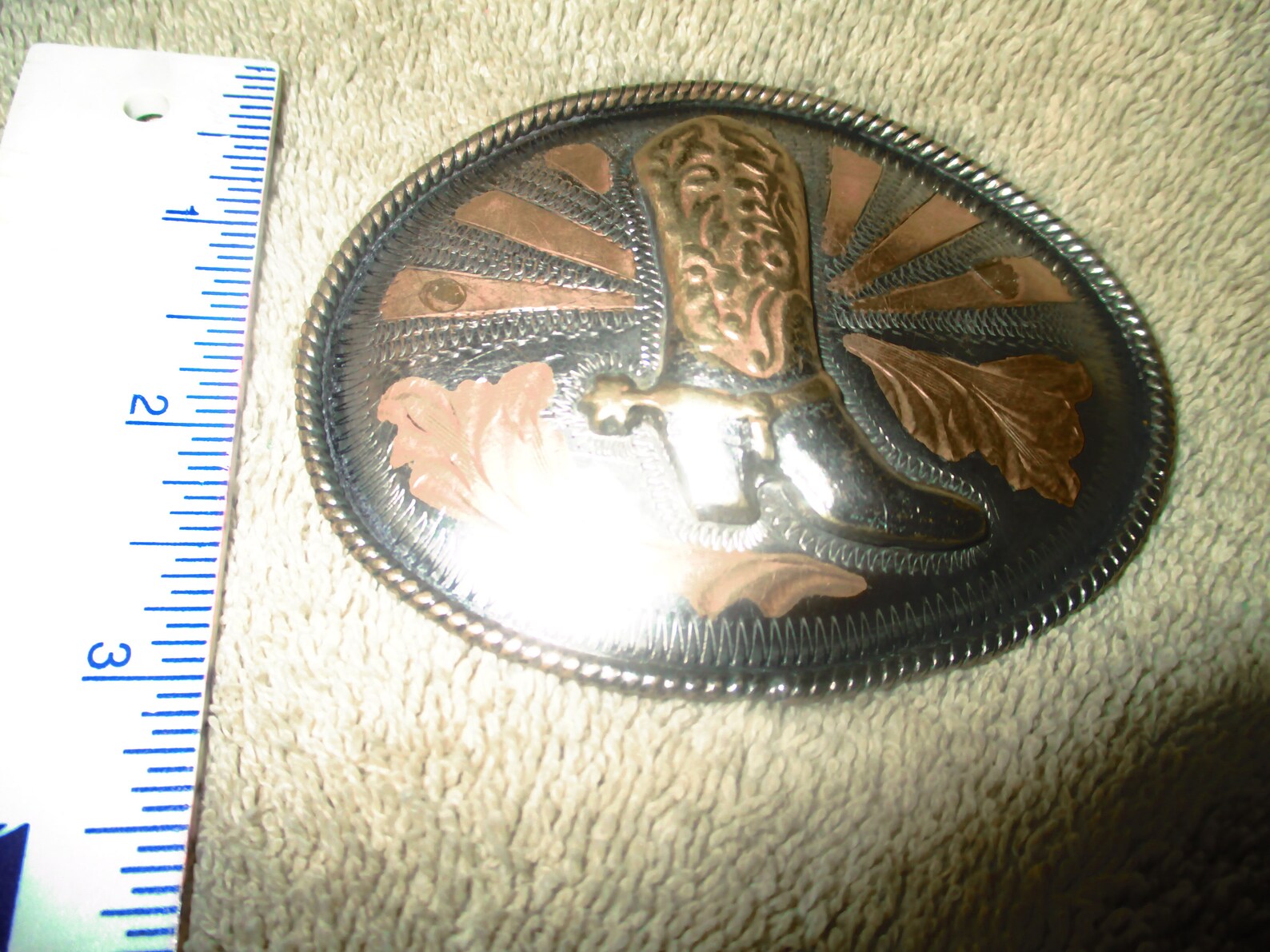 Vintage Cowboy Boot Buckle by Alpaca Made in Mexico - Etsy