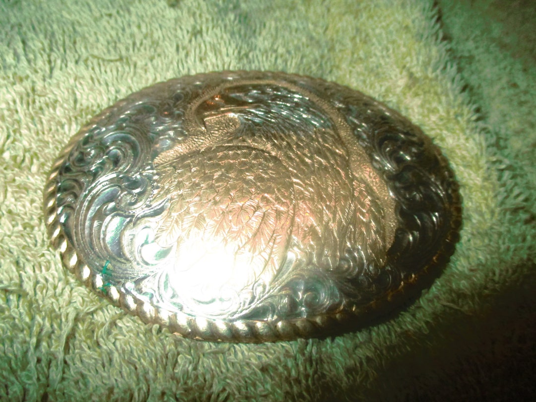 Vintage Eagle Head Bronze Buckle by Crimrine Buckle Co. - Etsy