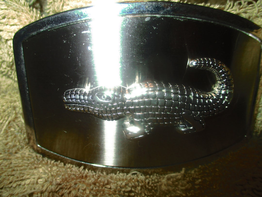 Vintage Large Gator Chrome Buckle - Etsy