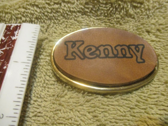Vintage Kenny Small Leather Brass Buckle by Oden - Gem