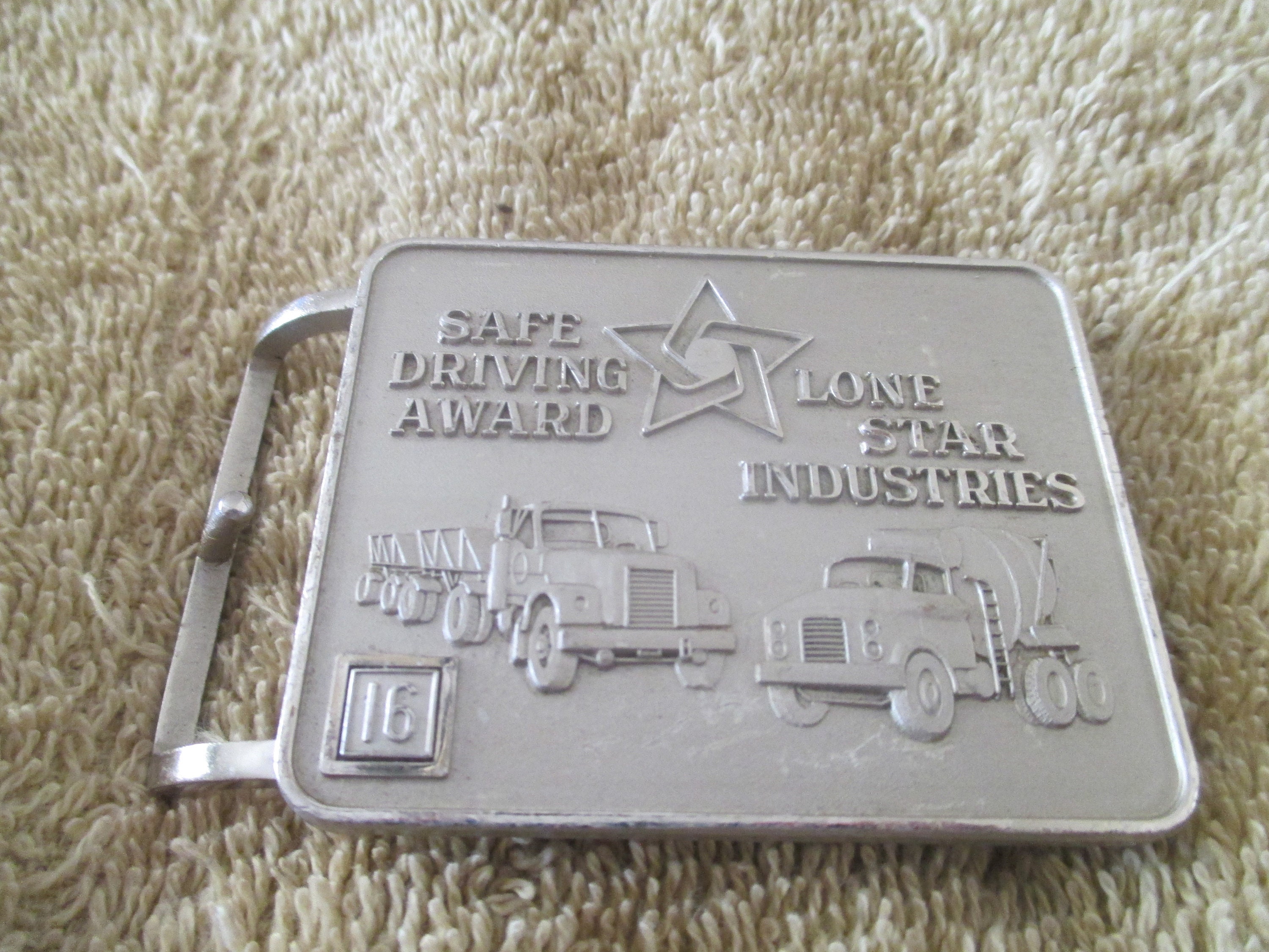 Vintage Lone Star Industries safe Driving Award Steel Buckle 16 - Etsy