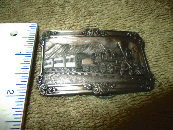 Vintage 1984 Locomotive Train Soild Steel Buckle by S… - Gem