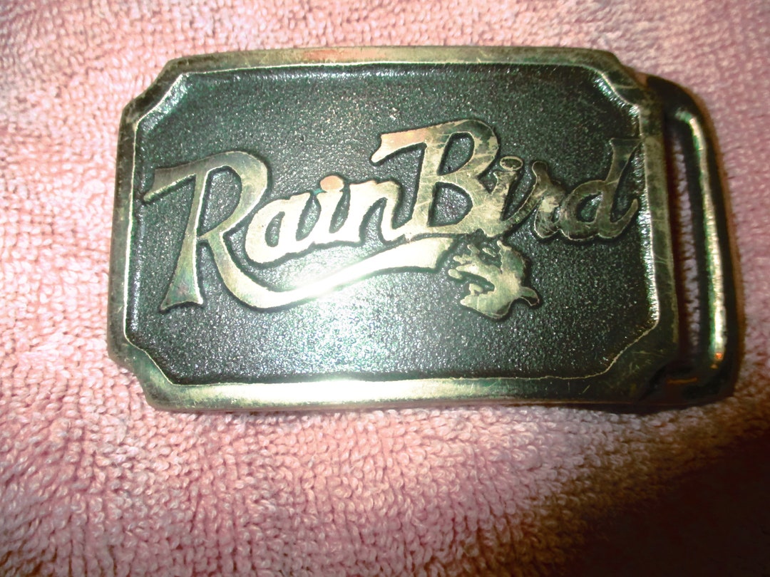 Vintage Rain Bird Solid Brass Buckle - Etsy