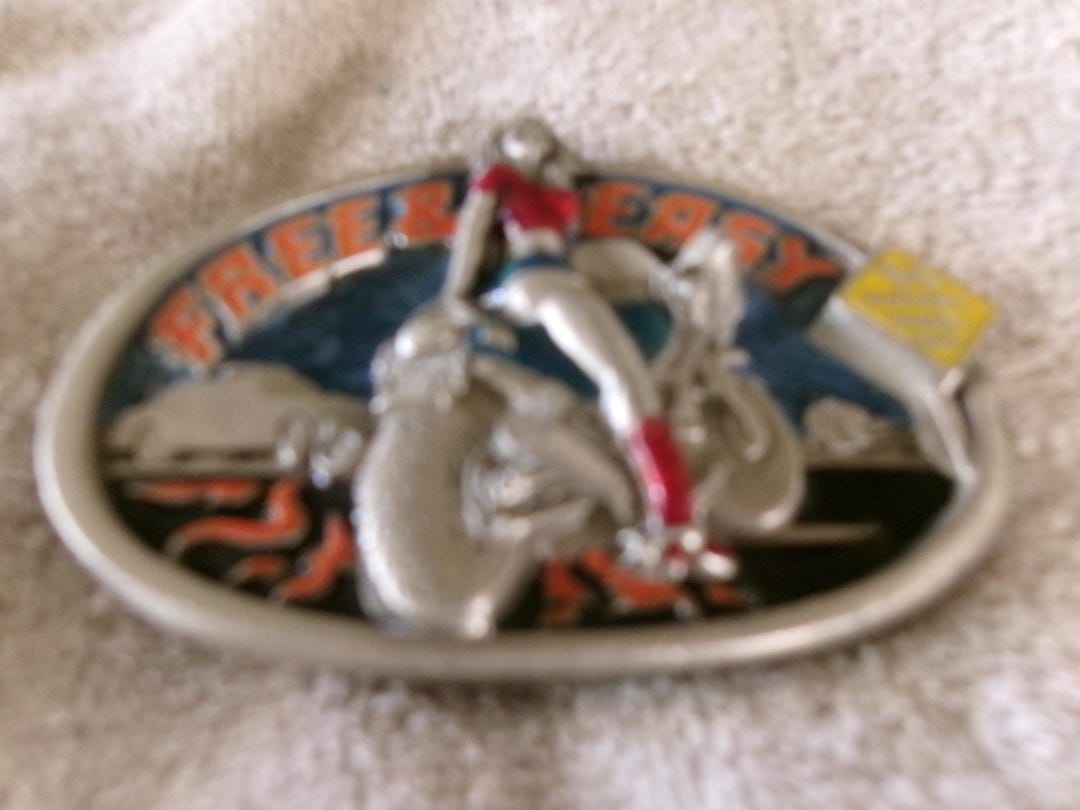 Vintage FREE & EASY (slippery When Wet) # DD113 Solid Steel Buckle by ...