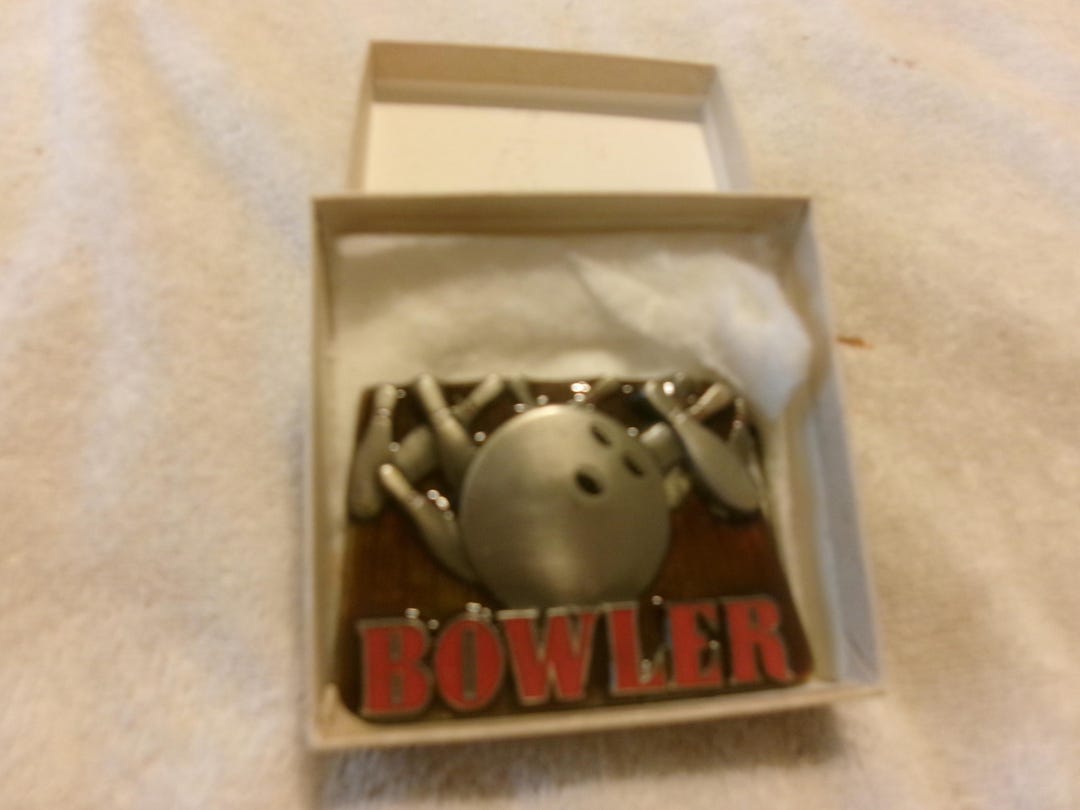 Vintage Bowler Solid Steel on Enamel Paint Buckle # BA-456 by ...