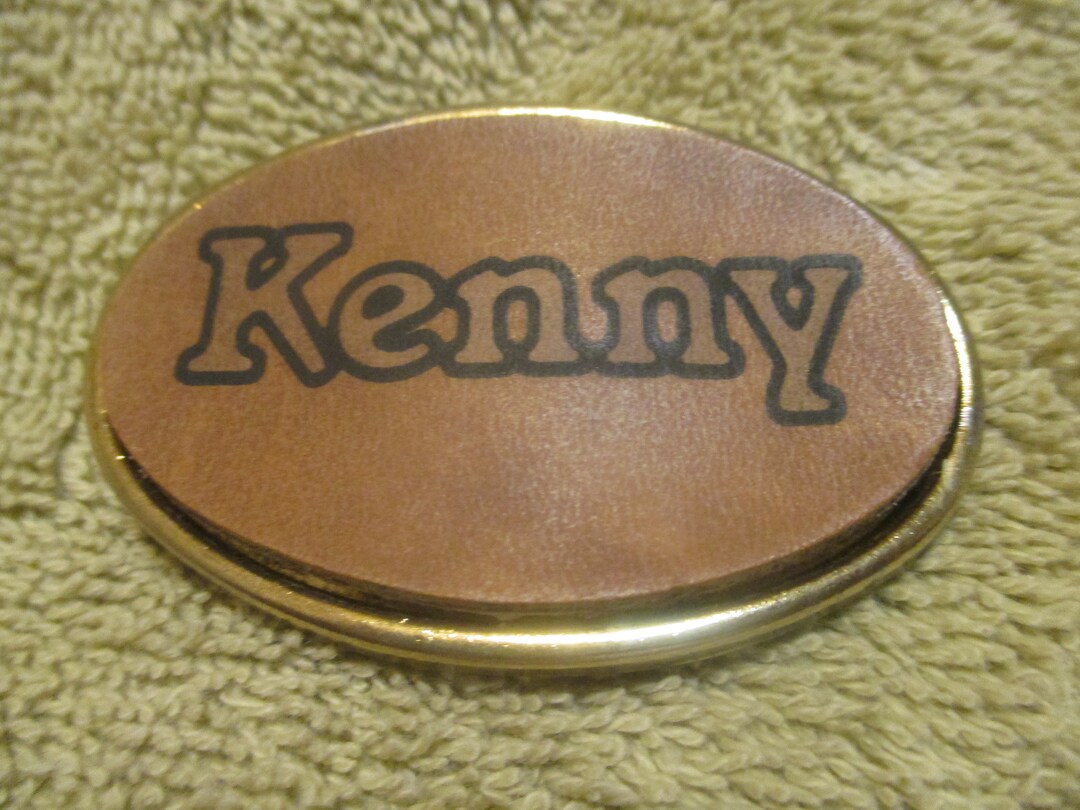 Vintage Kenny Small Leather Brass Buckle by Oden - Etsy
