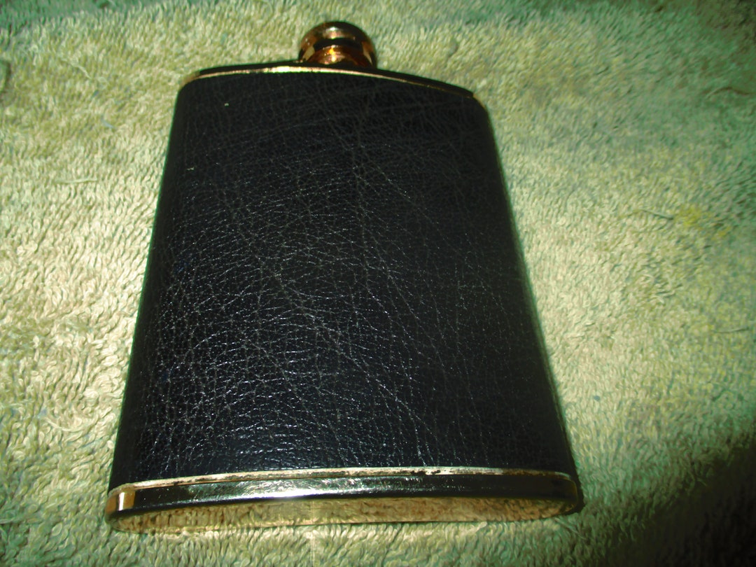 Vintage Comoy's Leather Whiskey Flask S. S. 6 Oz. - Etsy