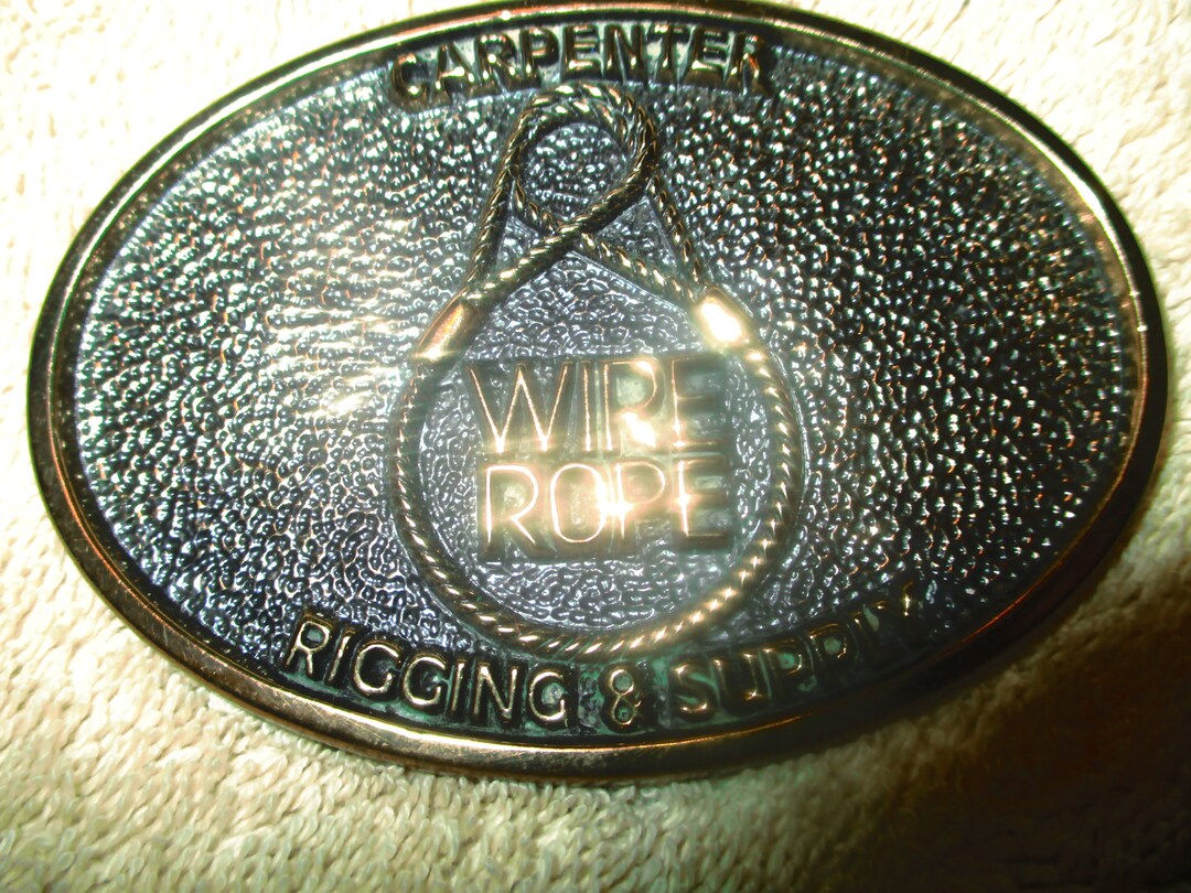 Vintage Wire Rope Rigging and Supply "carpenter" Solid Brass Buckle ...