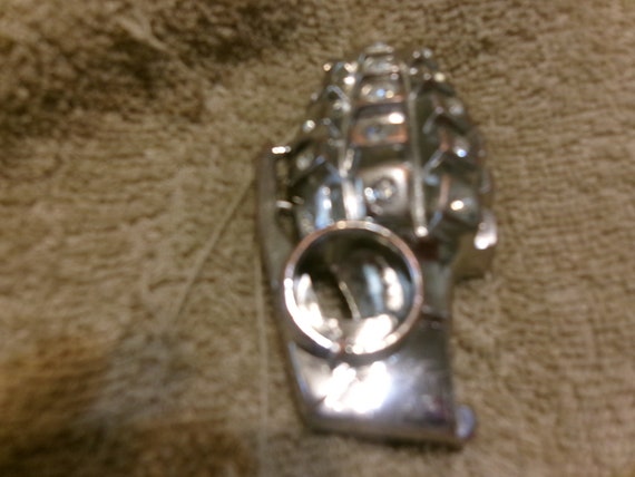 Vintage Army Grenade Solid Chrome Buckle with Diamond… - Gem