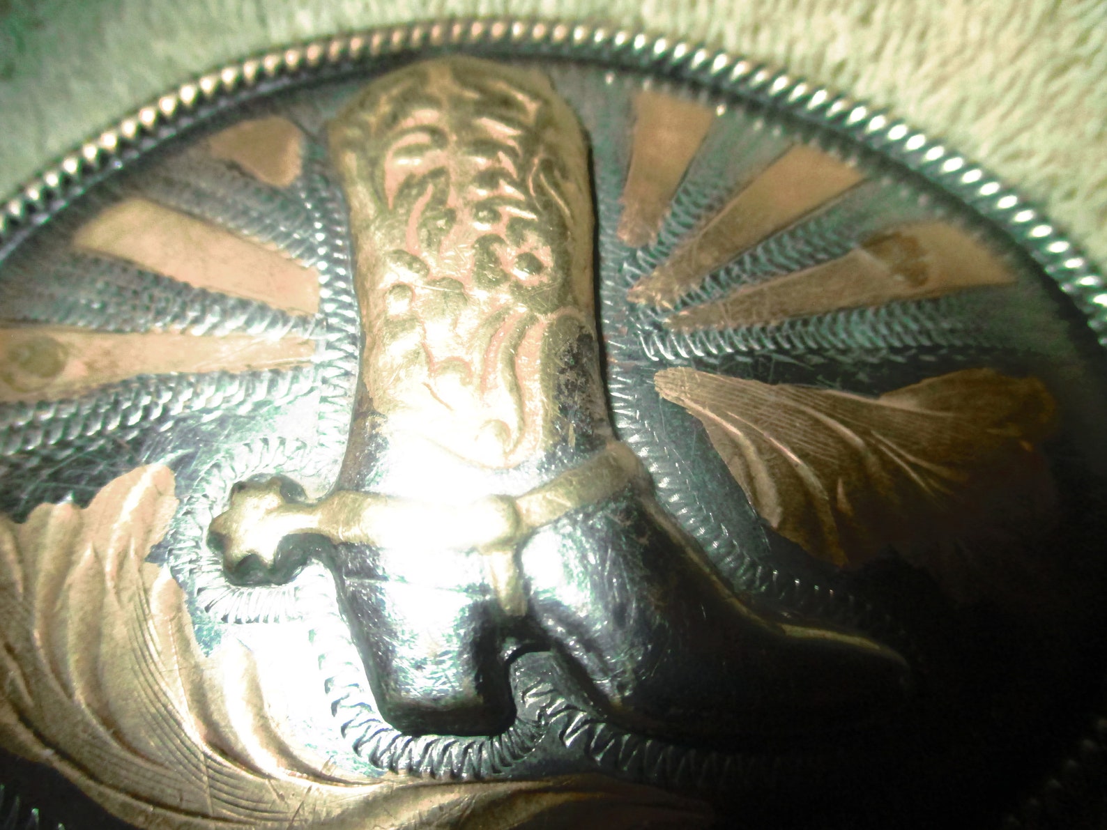 Vintage Cowboy Boot Buckle by Alpaca Made in Mexico - Etsy