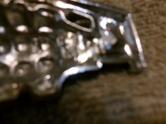 Vintage Army Grenade Solid Chrome Buckle with Diamond… - Gem