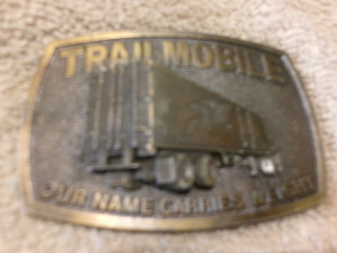 Vintage Trailmobile our Name Carries Weight Solid Brass Buckle - Etsy