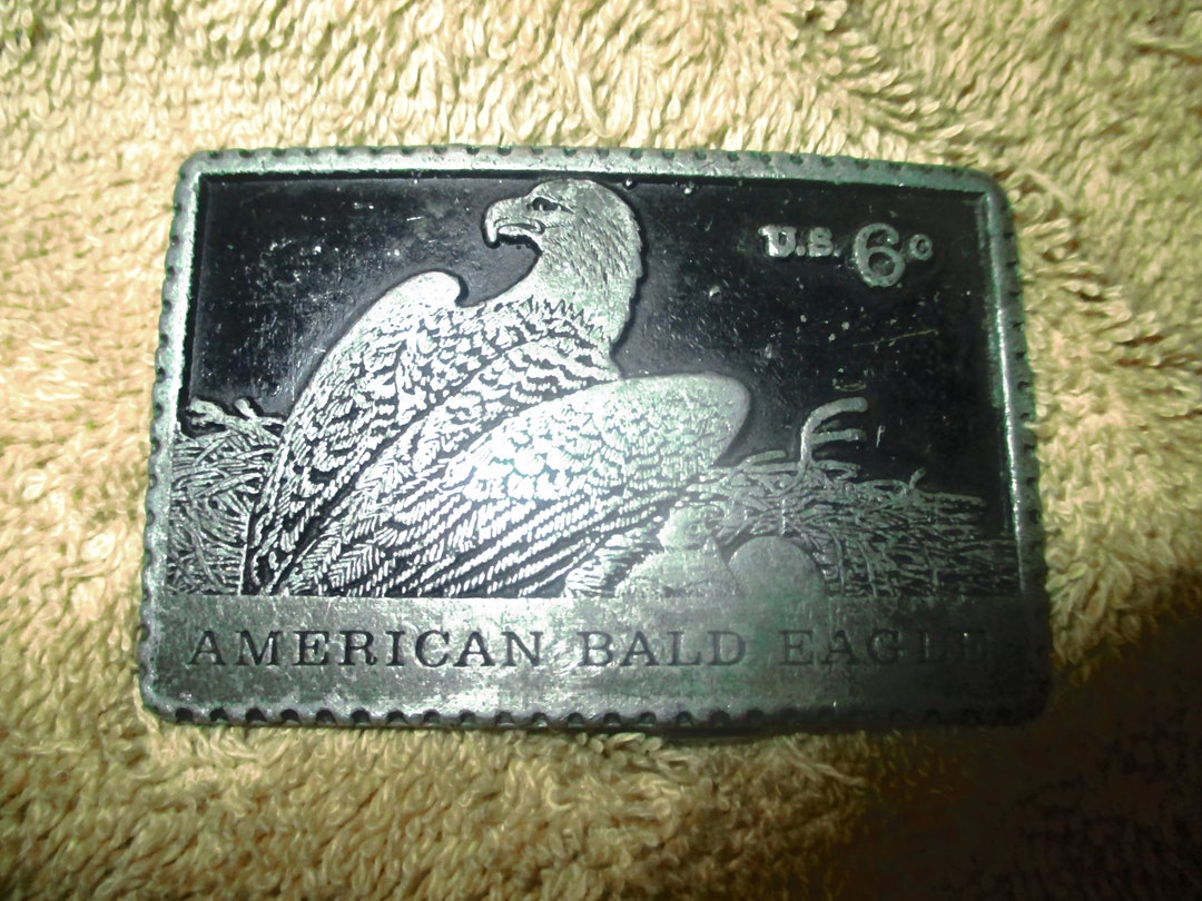Vintage American Bald Eagle 6 Cents U. S. Stamp Steel Buckle - Etsy