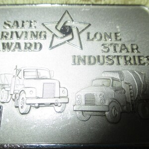 Vintage Lone Star Industries safe Driving Award Steel Buckle 16 - Etsy