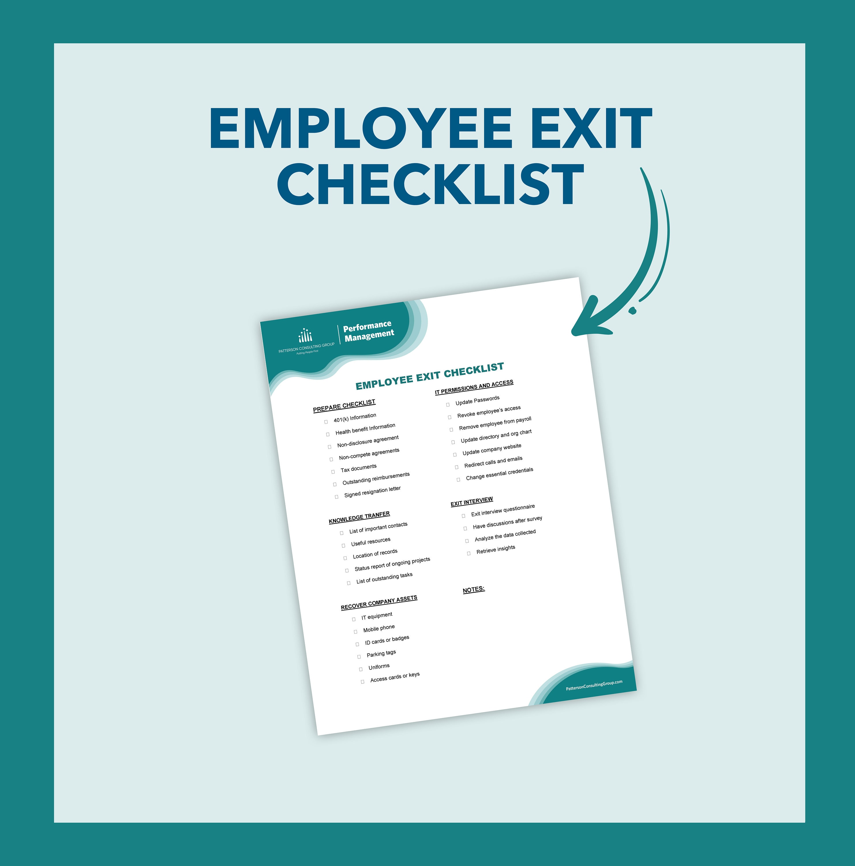Customizable Employee Exit Checklist Digital Download - Etsy