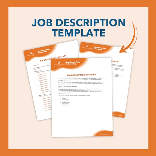 Job Description Template - Etsy