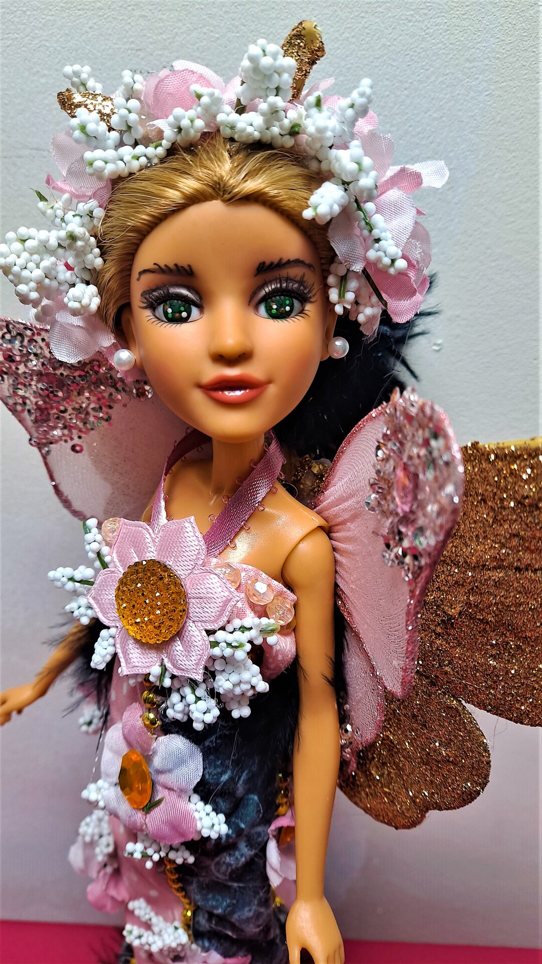 Tia an Ooak Project MC2 Doll Custom Repainted Art Fairy Doll Stand ...