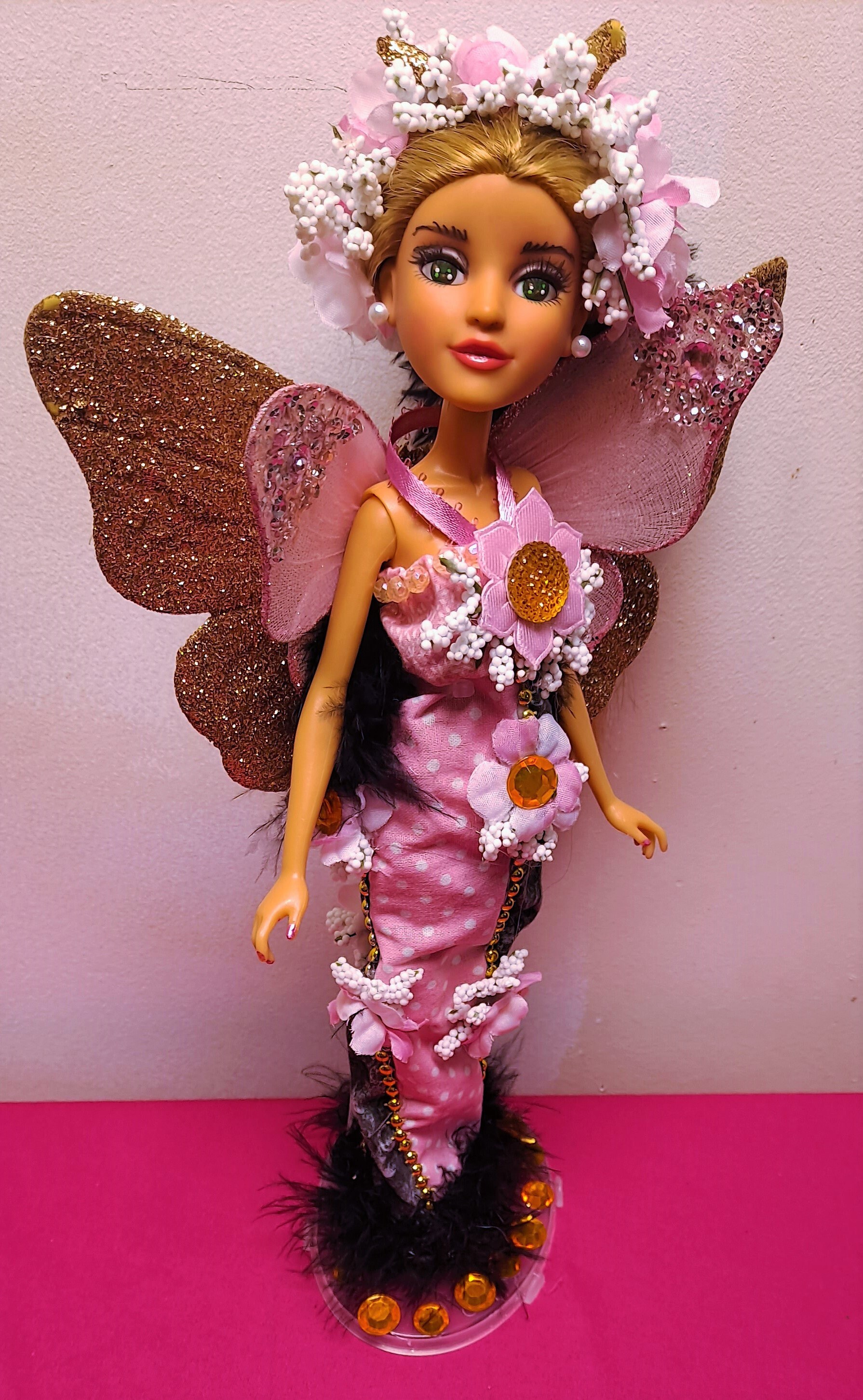 Tia an Ooak Project MC2 Doll Custom Repainted Art Fairy Doll Stand ...