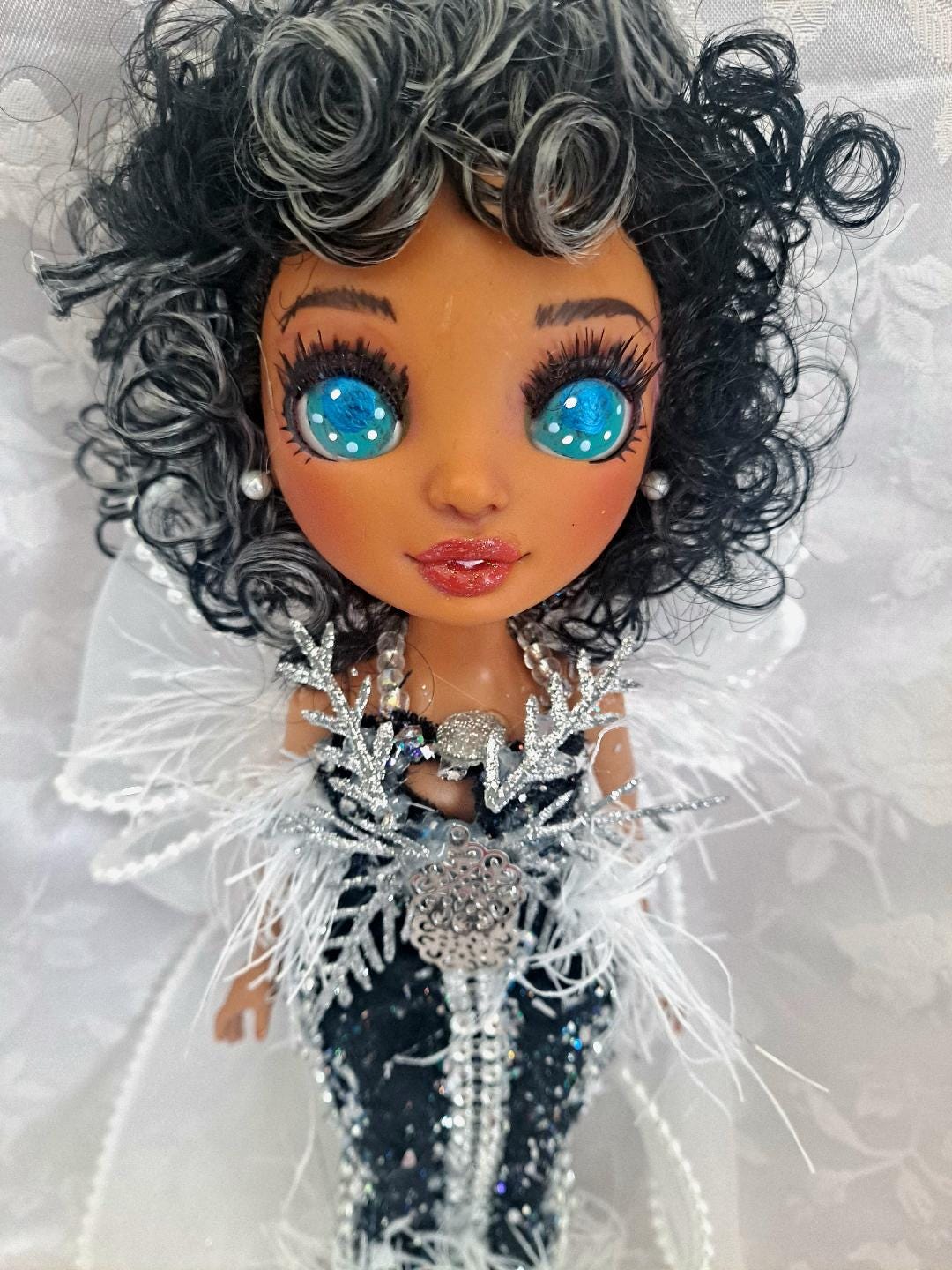 Mila an Ooak Rainbow High Doll Art Custom Repainted Hair Bow Beads Boa ...