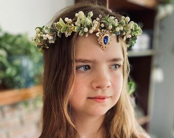 Adjustable Fairy Tale Elf Elven Princess Tiara Flower Crown Circlet ...