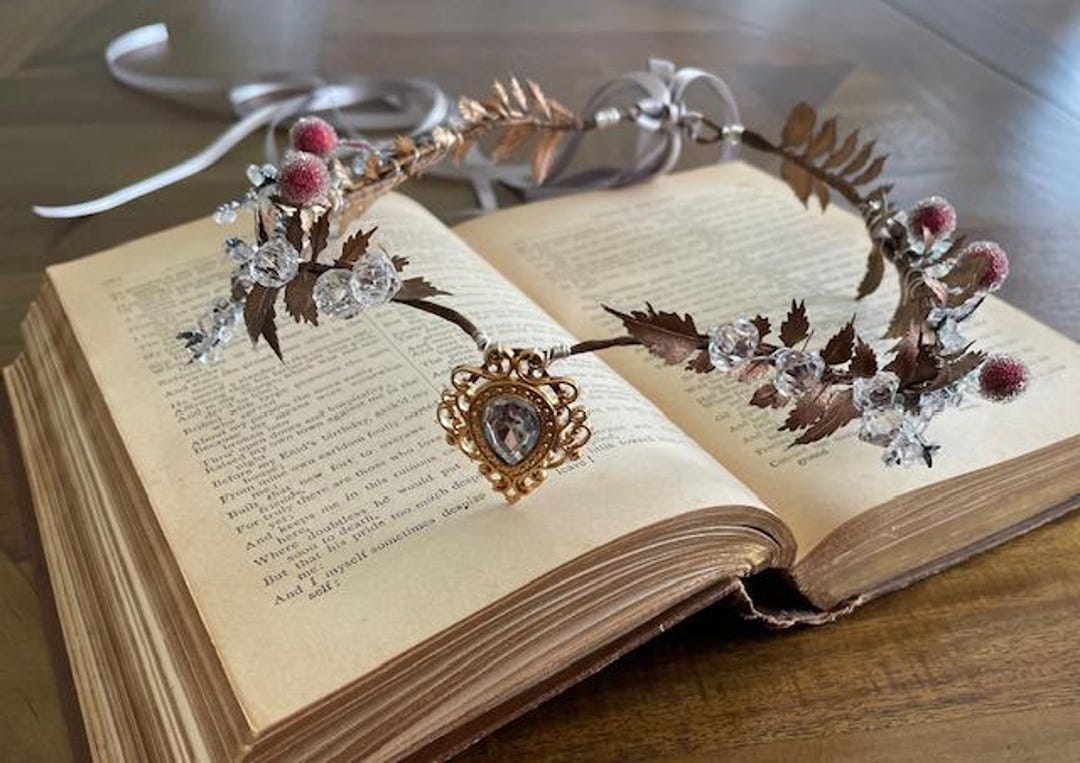 Adjustable Fairy Tale Elf Elven Autumn Frost Tiara Flower Crown Circlet ...