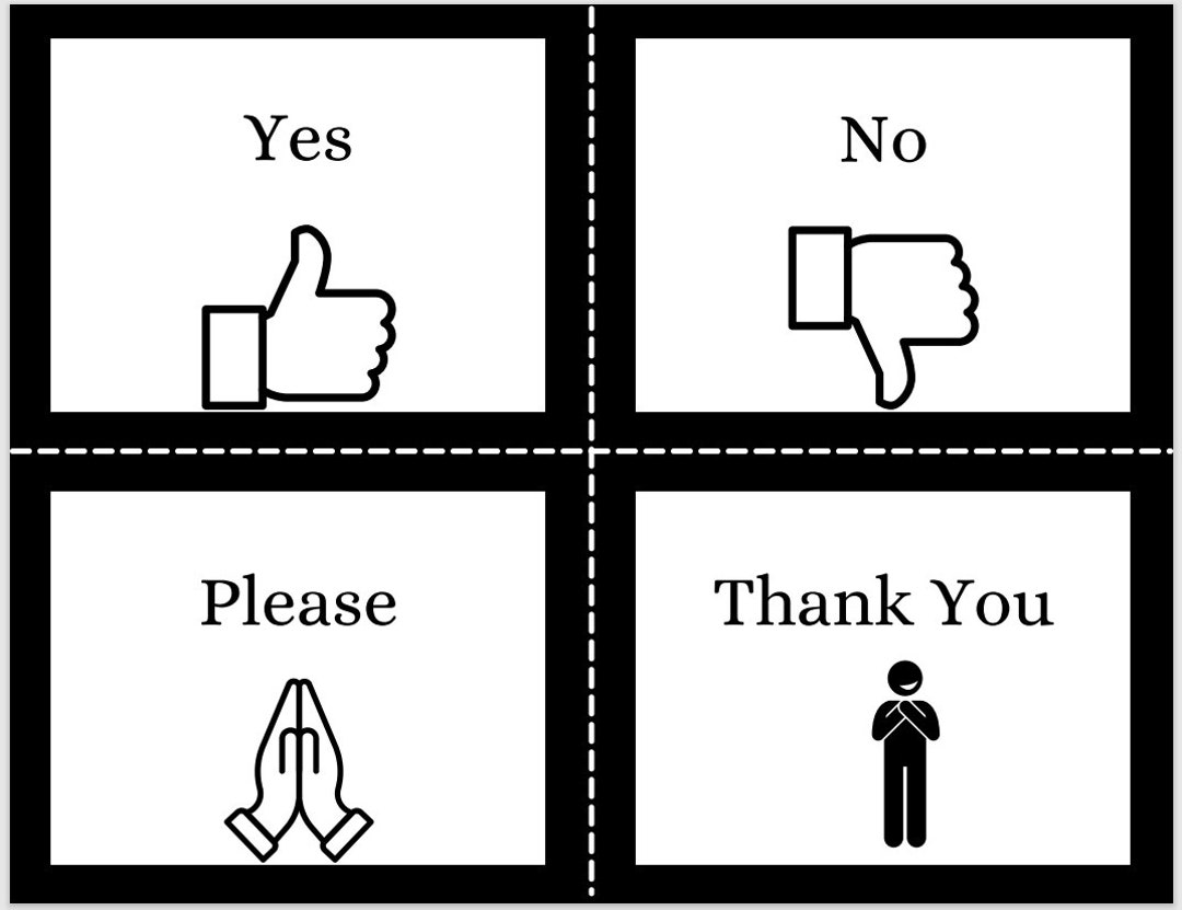 Non-verbal Flashcards PDF - Etsy