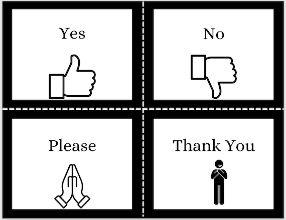 Non-verbal Flashcards PDF - Etsy