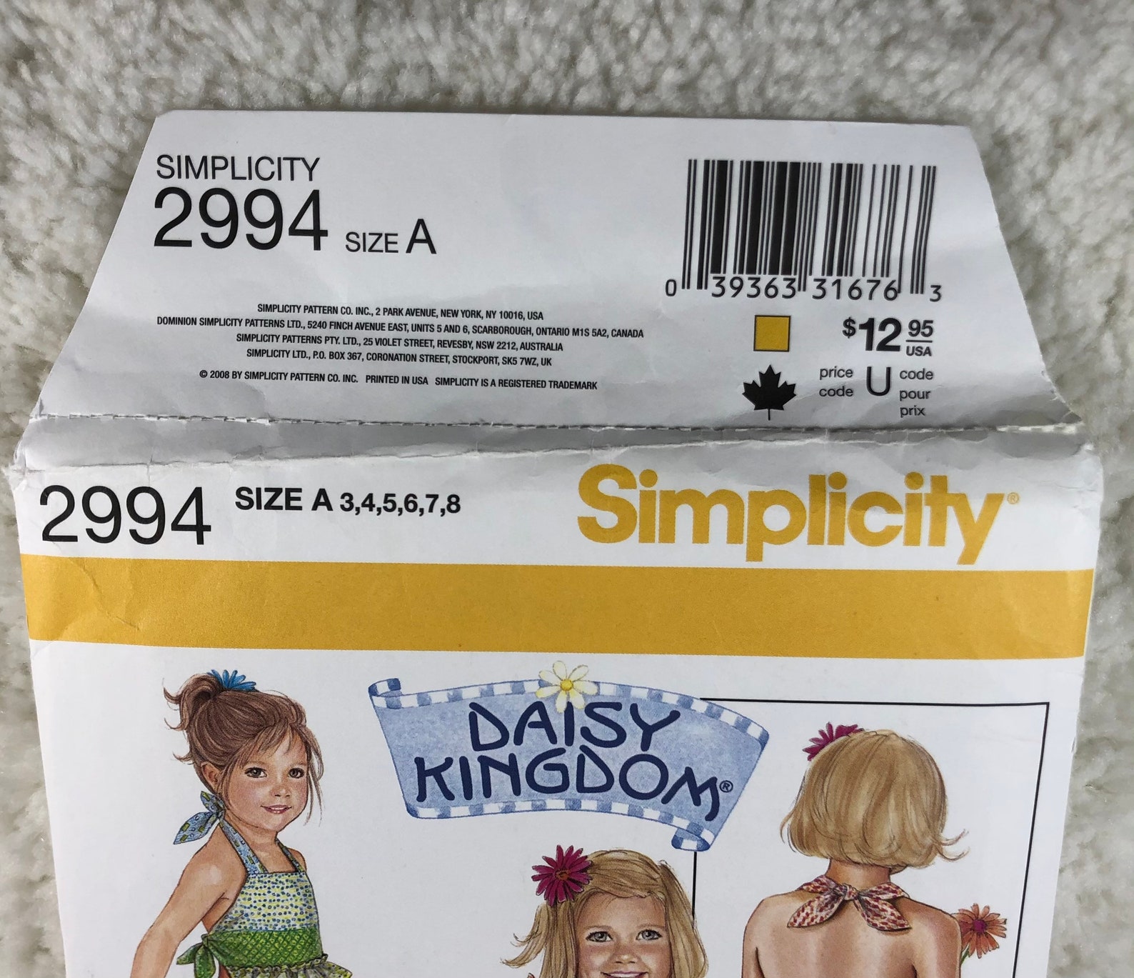 Simplicity 2994 Daisy Kingdom Child’s Dress Top Skirt Purse Pattern ...