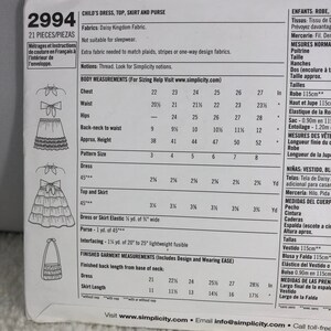 Simplicity 2994 Daisy Kingdom Child’s Dress Top Skirt Purse Pattern ...