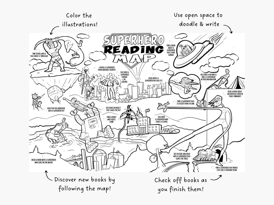 Printable Pack Summer Reading, Reading Tracker, Reading Map, Book ...