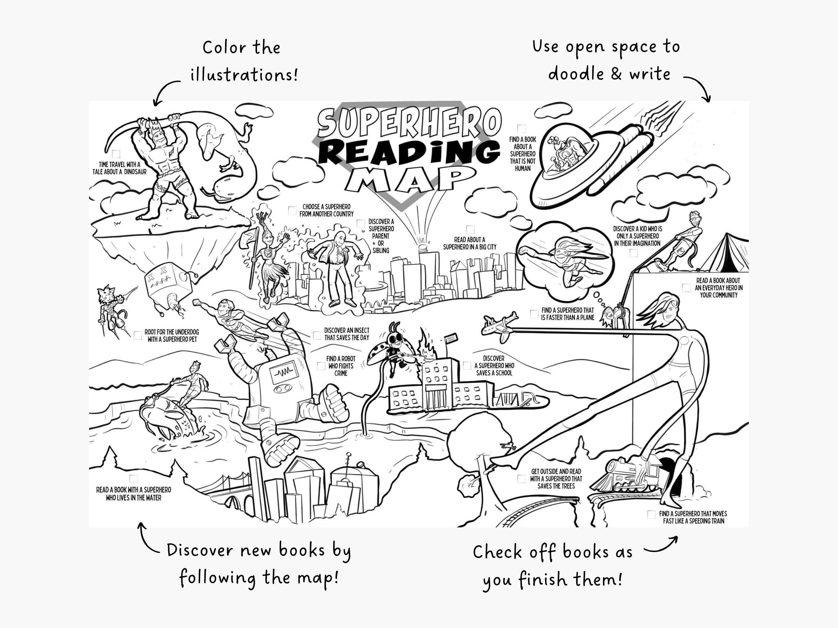 Printable Pack Summer Reading, Reading Tracker, Reading Map, Book ...