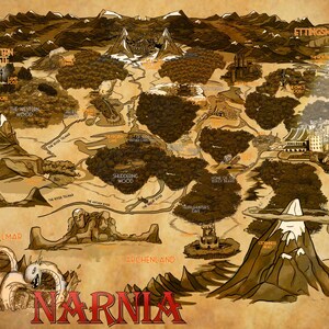 Narnia: Map of Narnia sea Serpent and Bear Versions - Etsy Canada