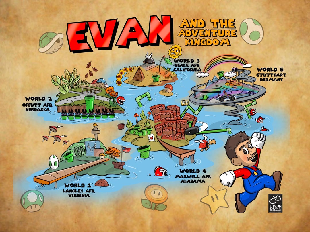 Custom Mario Map - Etsy