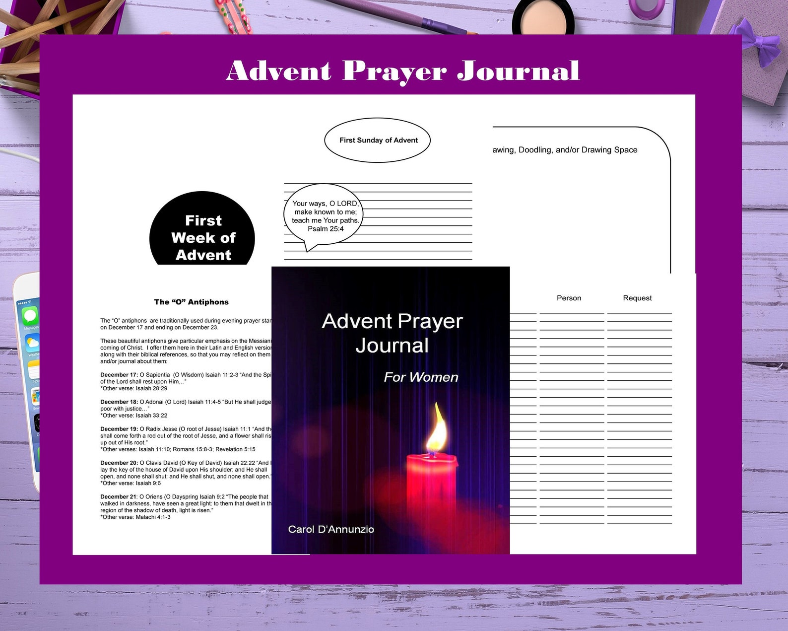 Advent Prayer Journal / Advent Journal for Women / Prayer | Etsy