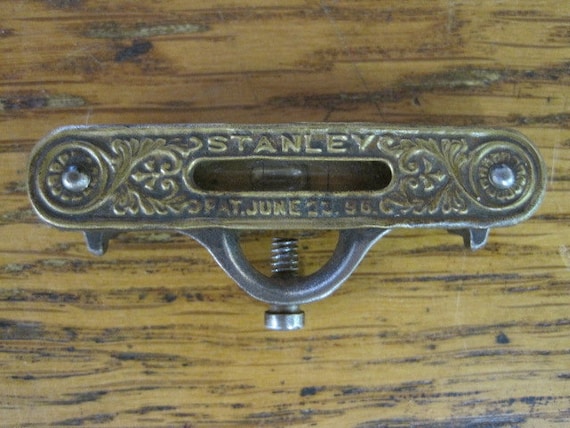 Items similar to Rare Antique Stanley No. 41. 1896 Pocket Level Ornate ...