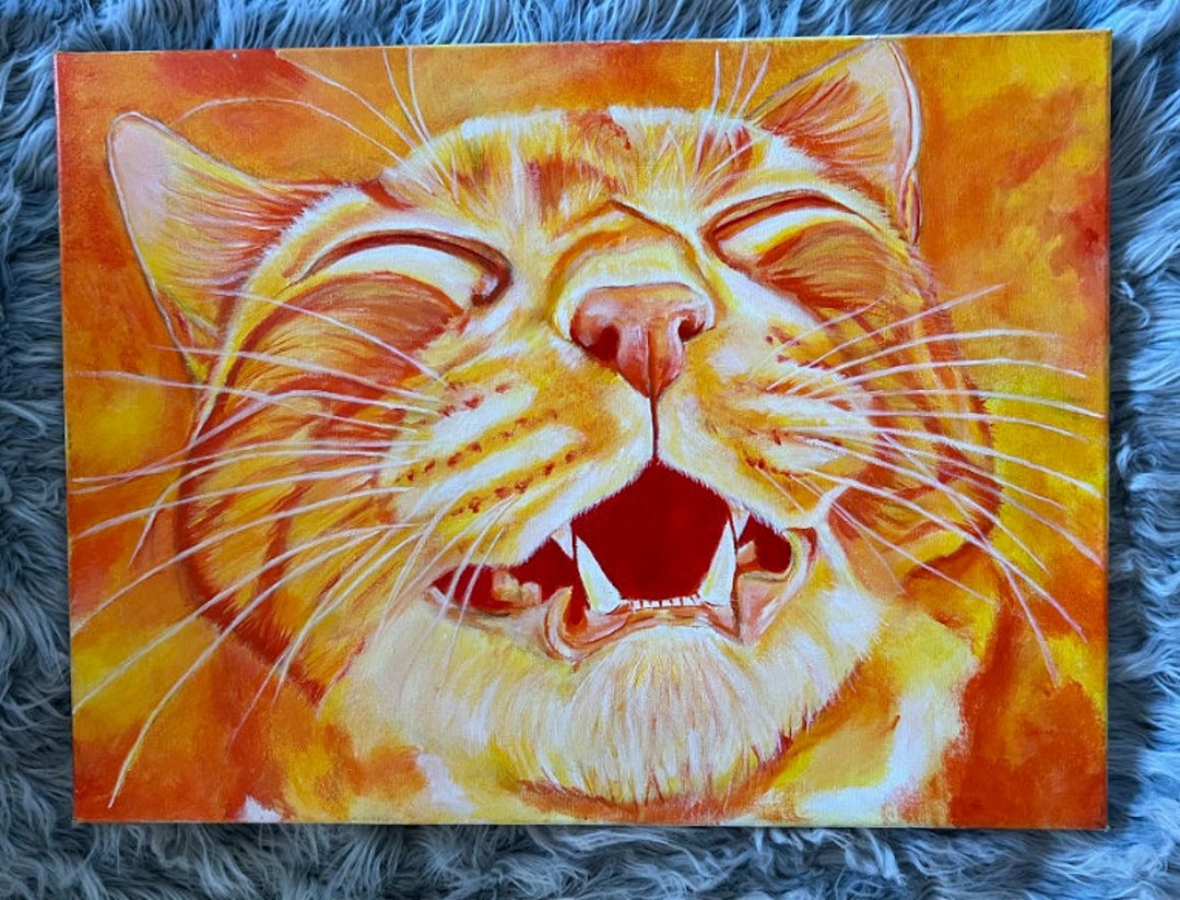 Happy Cat Limited Edition Hand Signed Print 9 X 12 - Etsy