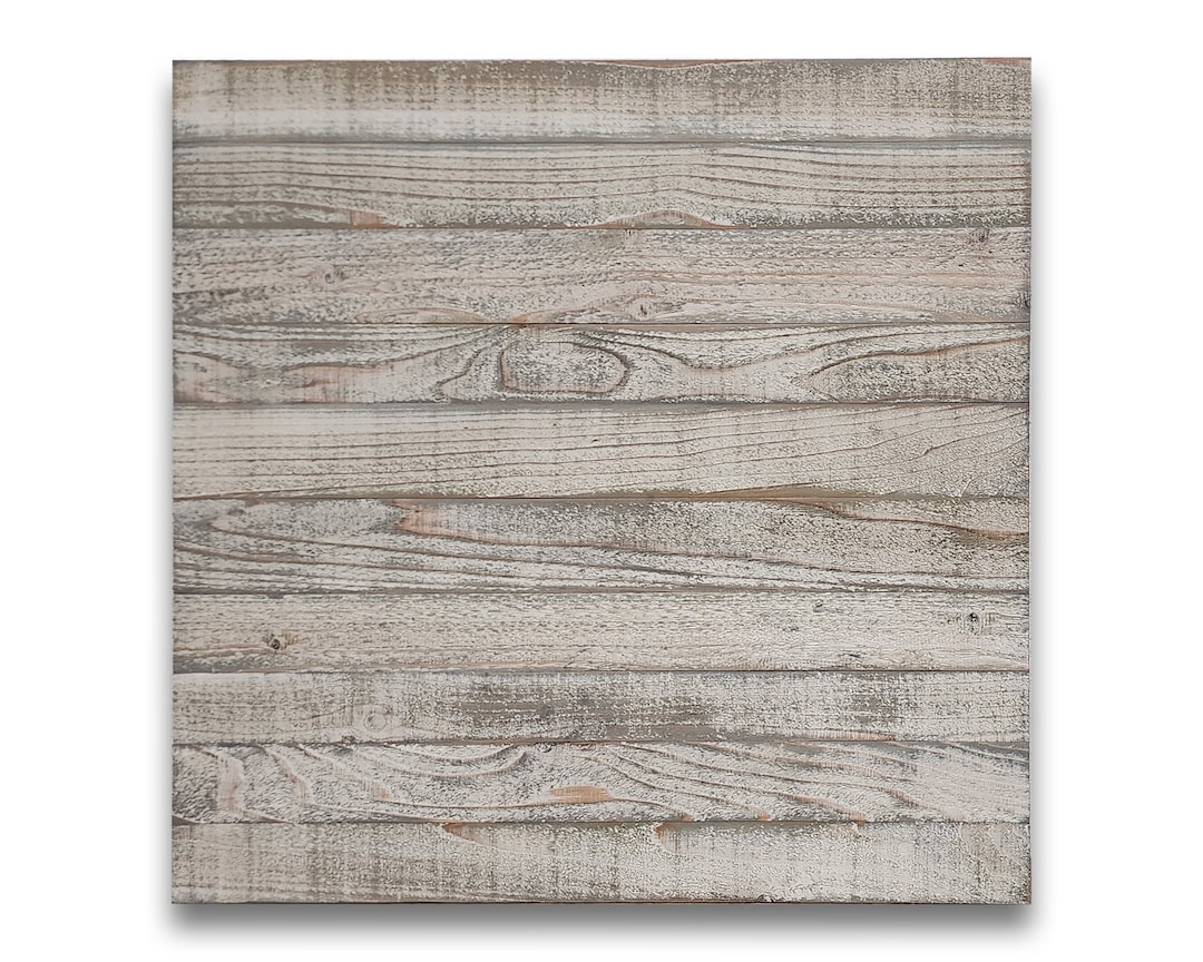 Wooden Display Panel With Stand Distressed White Painted Finish ...