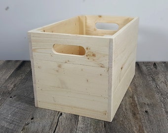 Wooden Cube Crate - Etsy