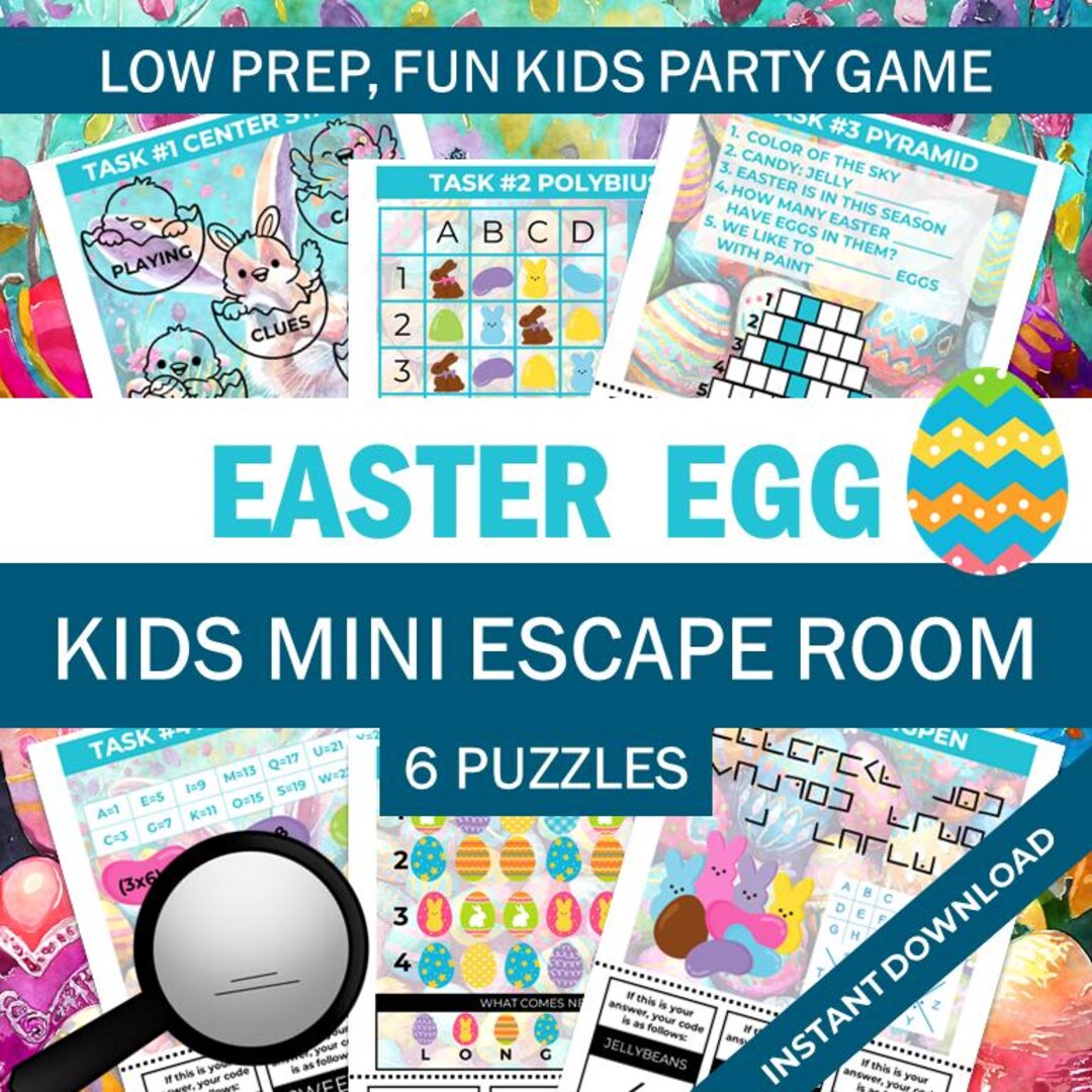 Easter Egg Printable Escape Room for Kids | Birthday Party Game ...