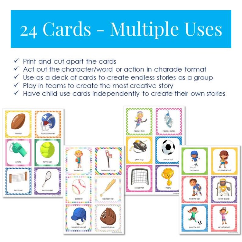 Printable Charades Game for Kids - Printable Charades Game, Instant ...