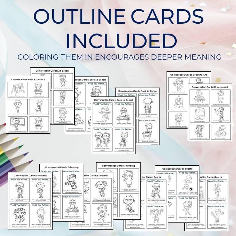 Communication Skills, Kids Conversation Starter Cards, Build Emotional ...